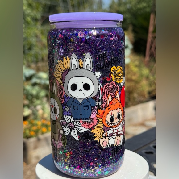 Handmade | Dining | Horror Movies Halloween Labubu Snow Globe Tumbler ...